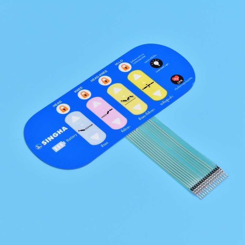 PET Custom Membrane Keypad , Silk Printing Tactile Membrane Switch