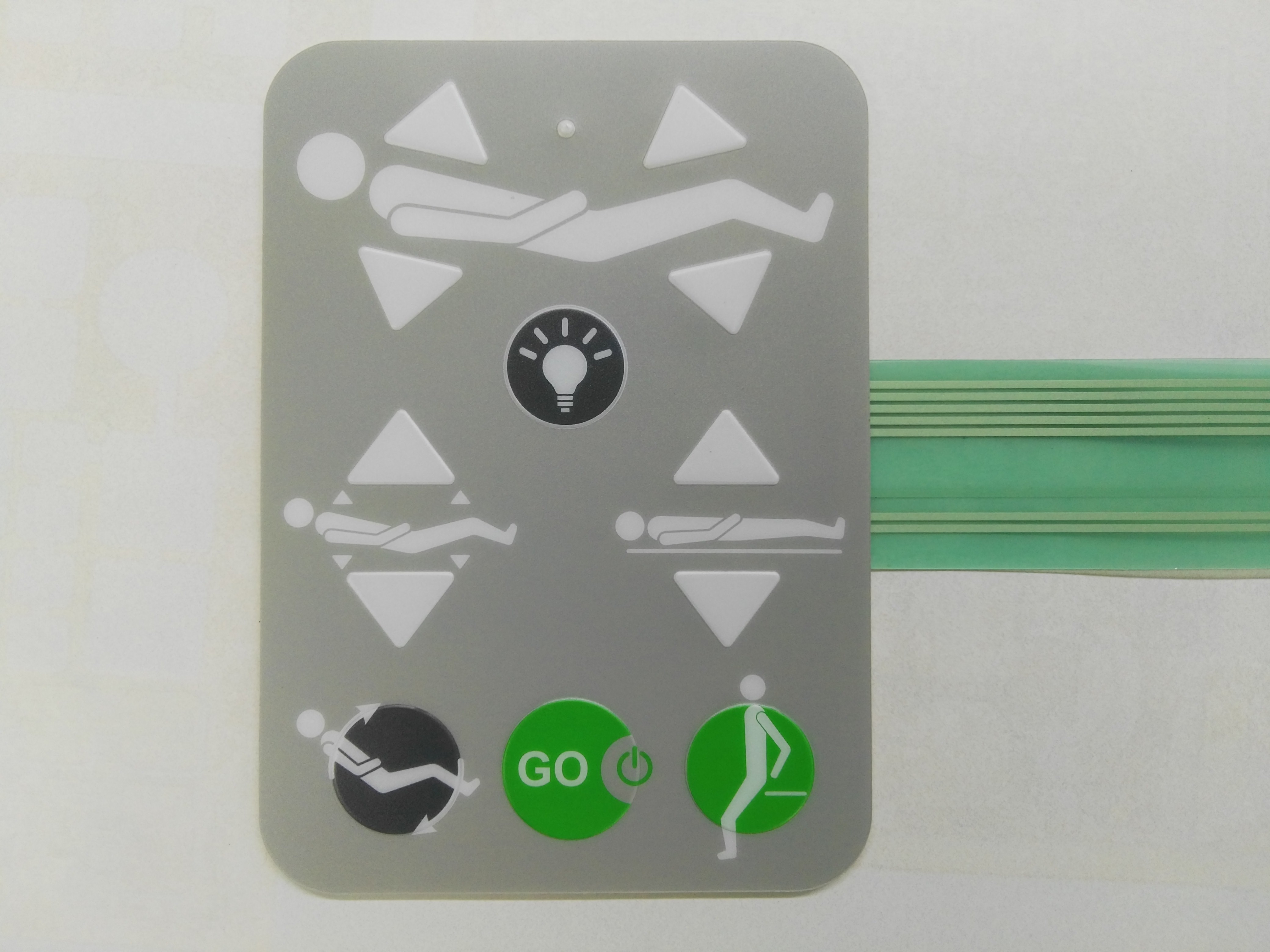 Embossed With LED Thin Film / Membrane Control Panel With 3M467 Adhesive