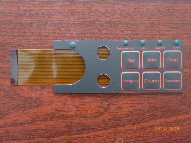 Customized Push Button Touch Screen Keyboard Membrane Switch 0.05mm - 1.0mm