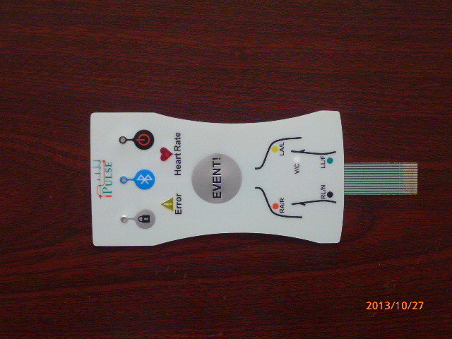 Light Weight White Graphic Overlay Membrane Switch With Touch Screen Panel