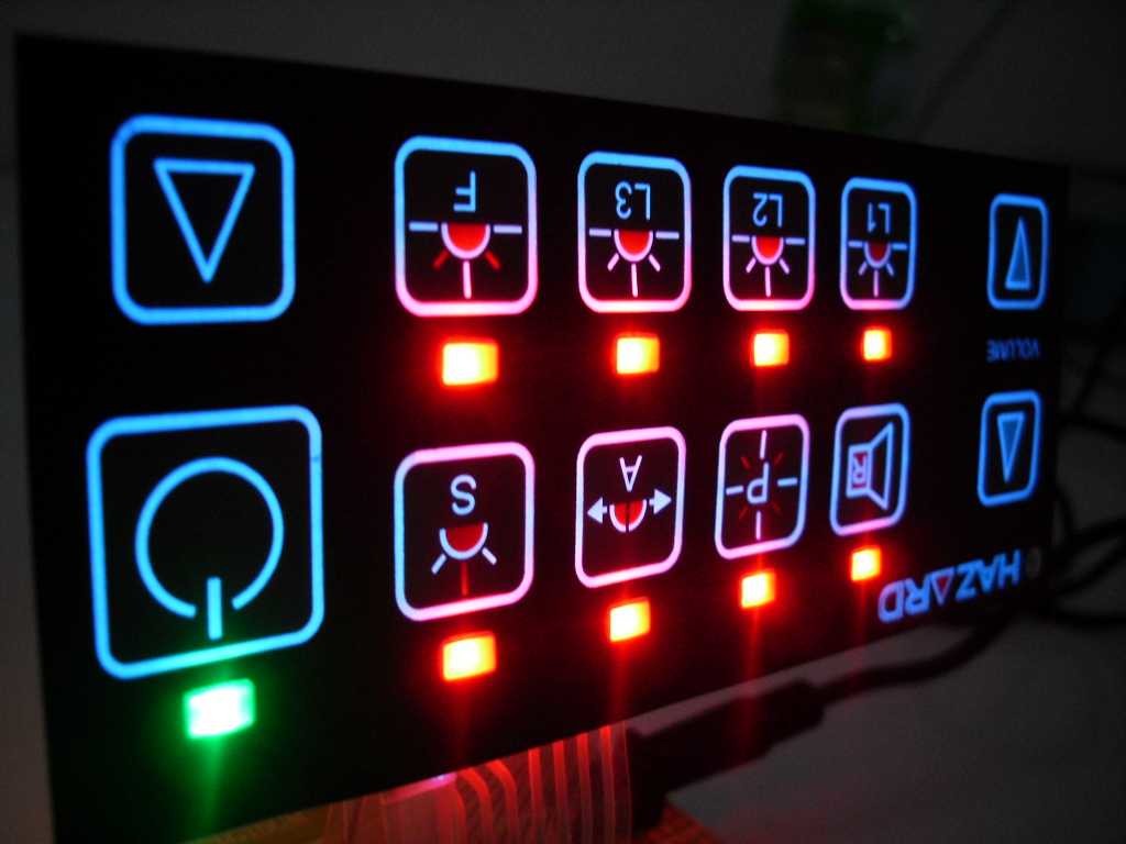 Mobile Phone Shape PET Membrane Switch Customizable Keypad With Cover Film