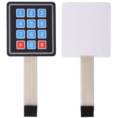Custom 4x3 Array 12 Keys Matrix Membrane Switches Keypads With Embossed ...